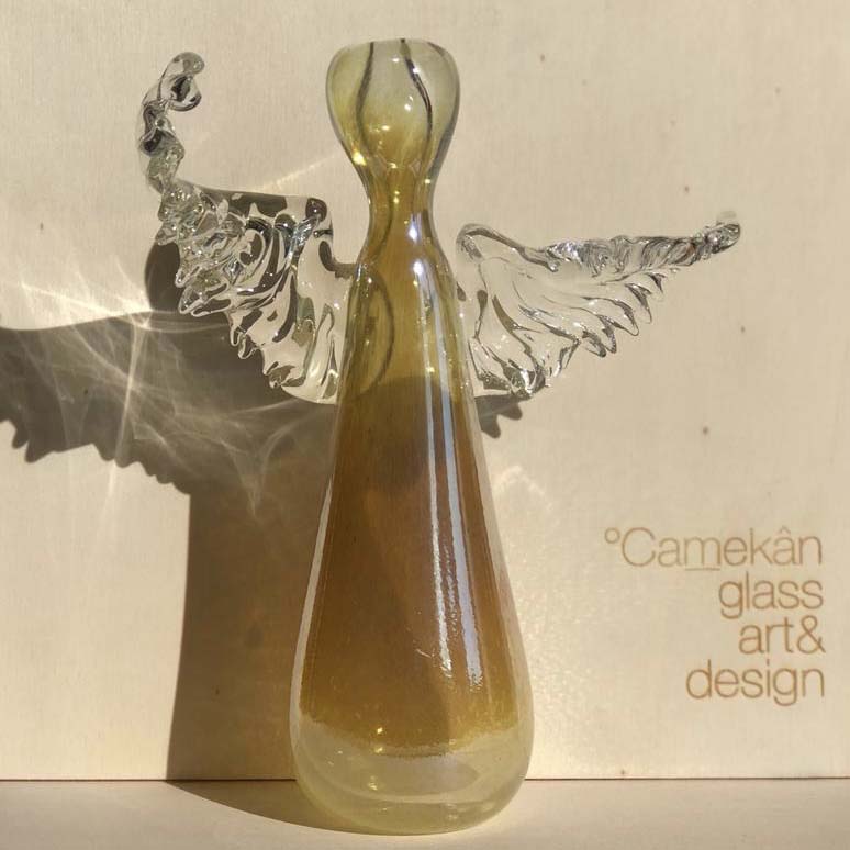 HAND BLOWN GLASS ANGEL - GOLD (Small) – Atelier East and West